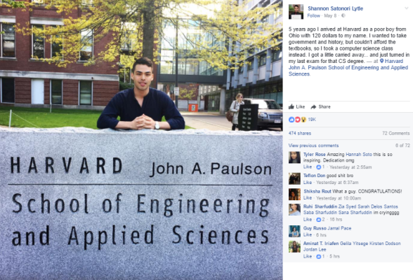 Harvard University Computer Science Graduate Shares His Inspiring ...